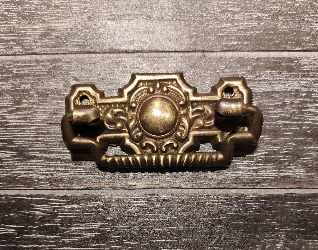 One Small Antique Brass Knob for Dresser or Cabinet Drawer/ Vintage ...