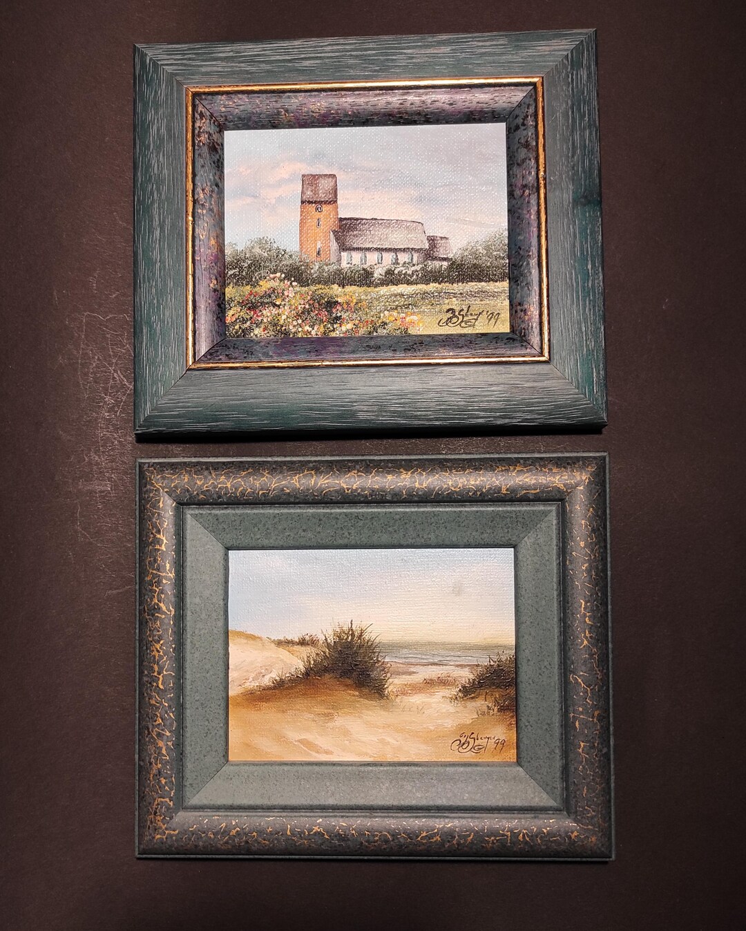 Frames, Original Oil Paintings / Set of Two Vintage Wooden Frames ...