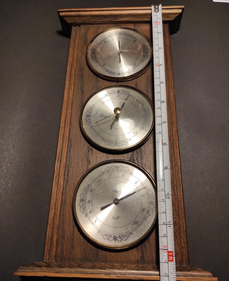 Vintage Indoor Weather Station - Barometer and Thermometer - Old German ...