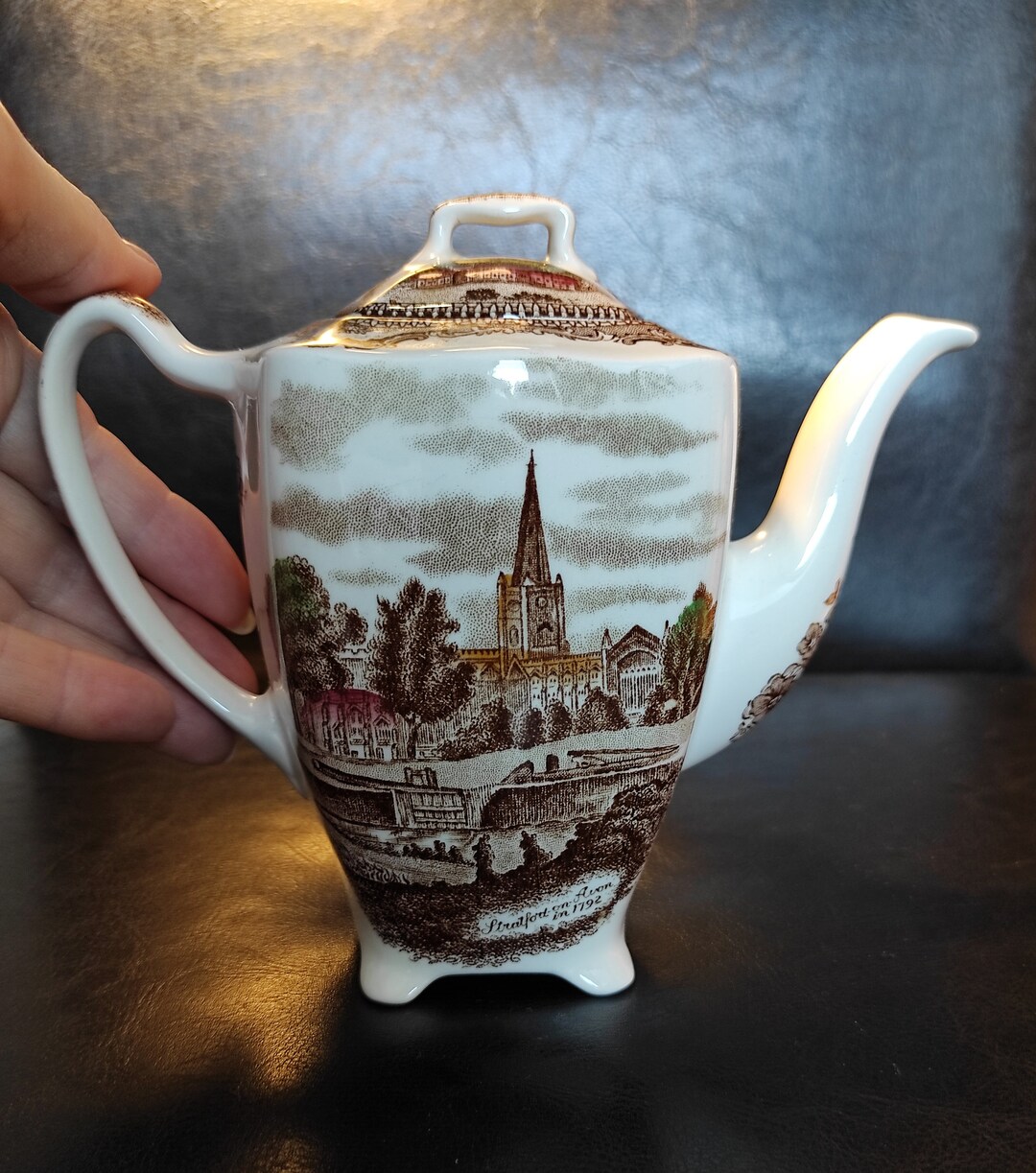 Vintage English Porcelain Teapot - Etsy