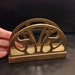 Vintage Brass Napkin Holder Solid Cast Brass Napkin Holder Vintage ...