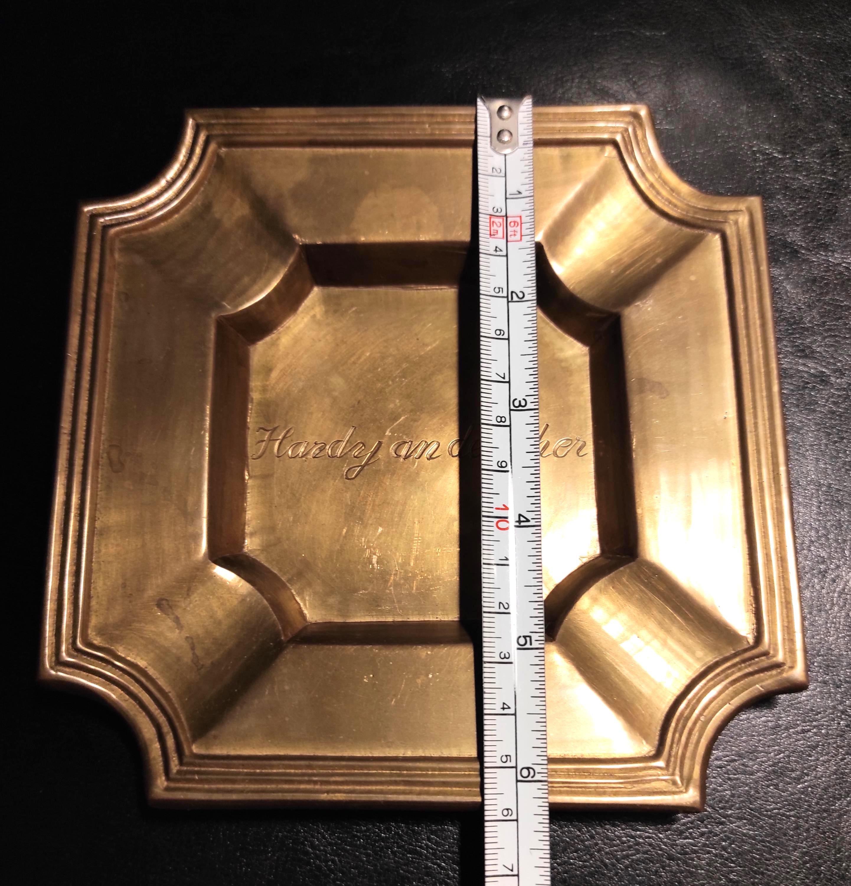 Large Vintage Solid Brass Ashtray/antique Brass or Bronze Ashtray or ...
