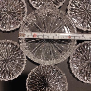Set of 7 Vintage Crystal Glass Coasters German Coasters Made of Pressed ...