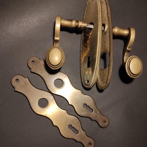 Vintage Solid Brass Door Handles Old Brass Door Handles for Front Door ...