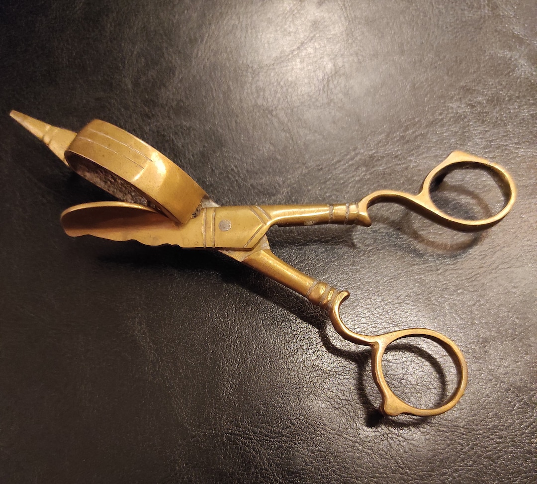Antique Brass Candle Wick Scissors/traditional Wick Trimmer/vintage ...