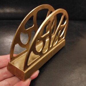 Vintage Brass Napkin Holder Solid Cast Brass Napkin Holder Vintage ...