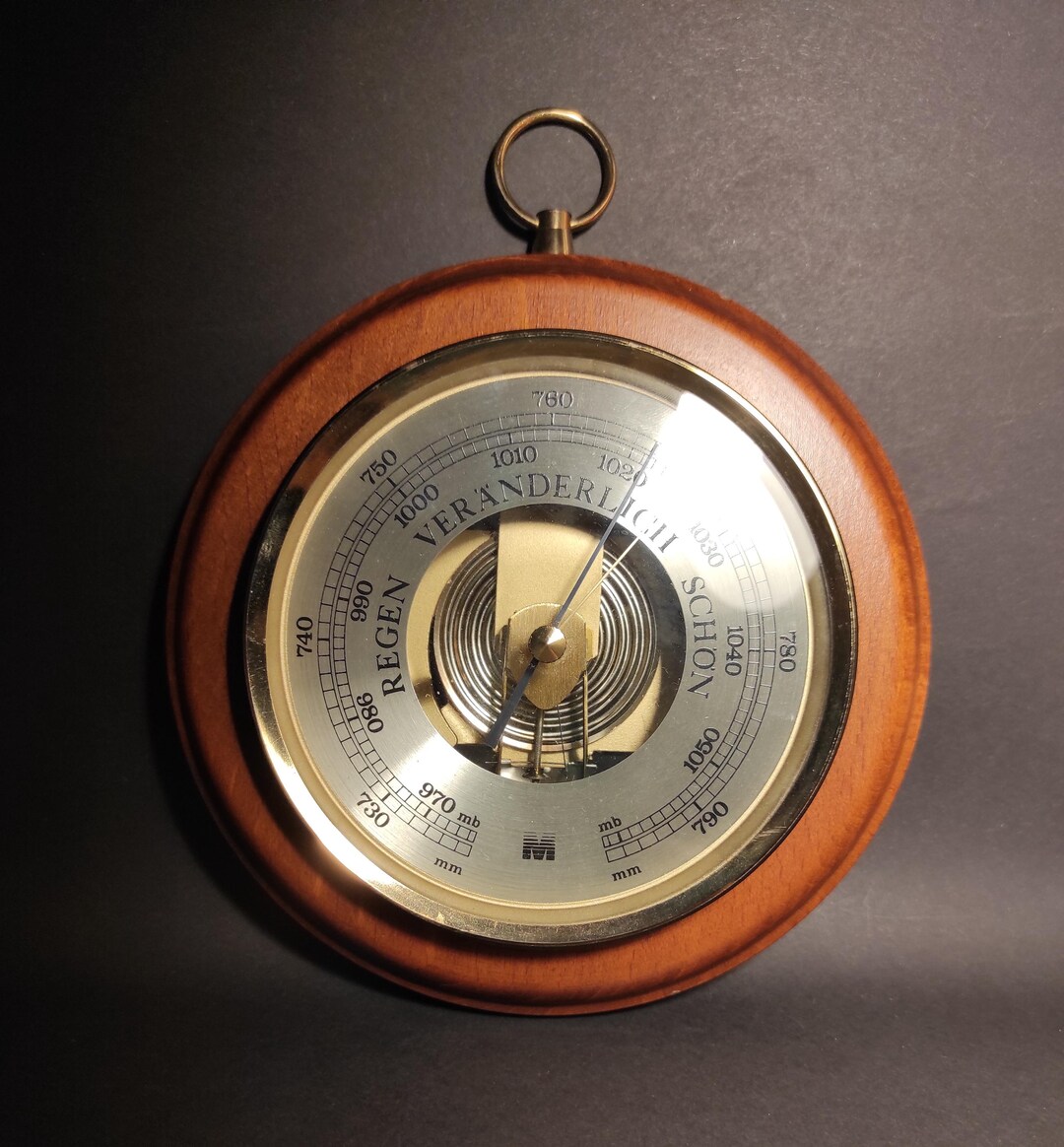 Vintage Barometer - Old German Indoor Wall Weather Station - Etsy