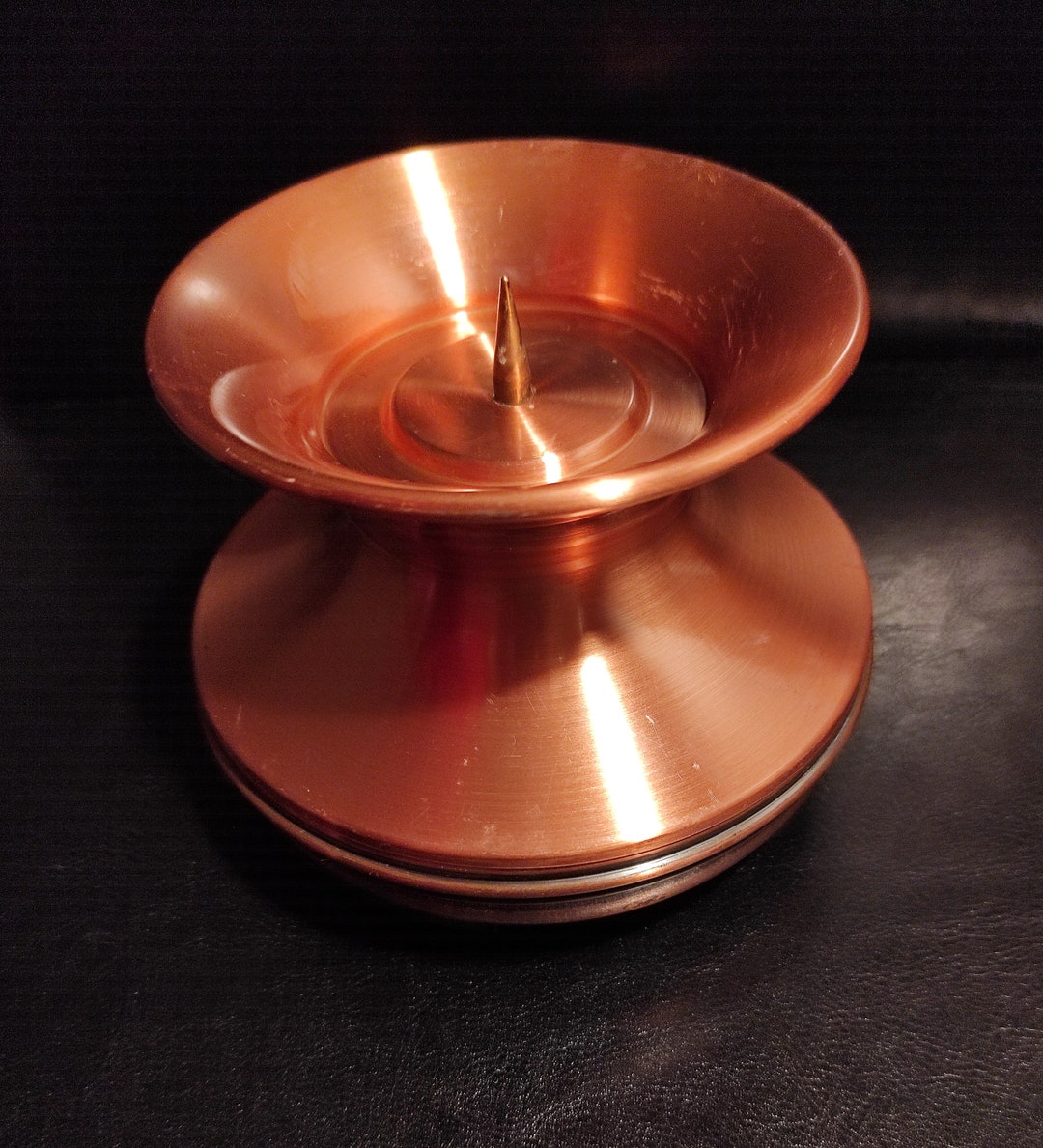Vintage Copper Wide Candlestick Copper Vintage Candlestick in Good ...