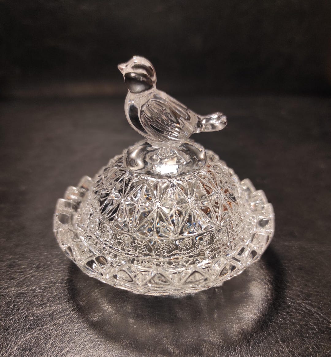 Small Vintage German Lead Crystal Small Trinket Box Hofbauer Crystal Co ...