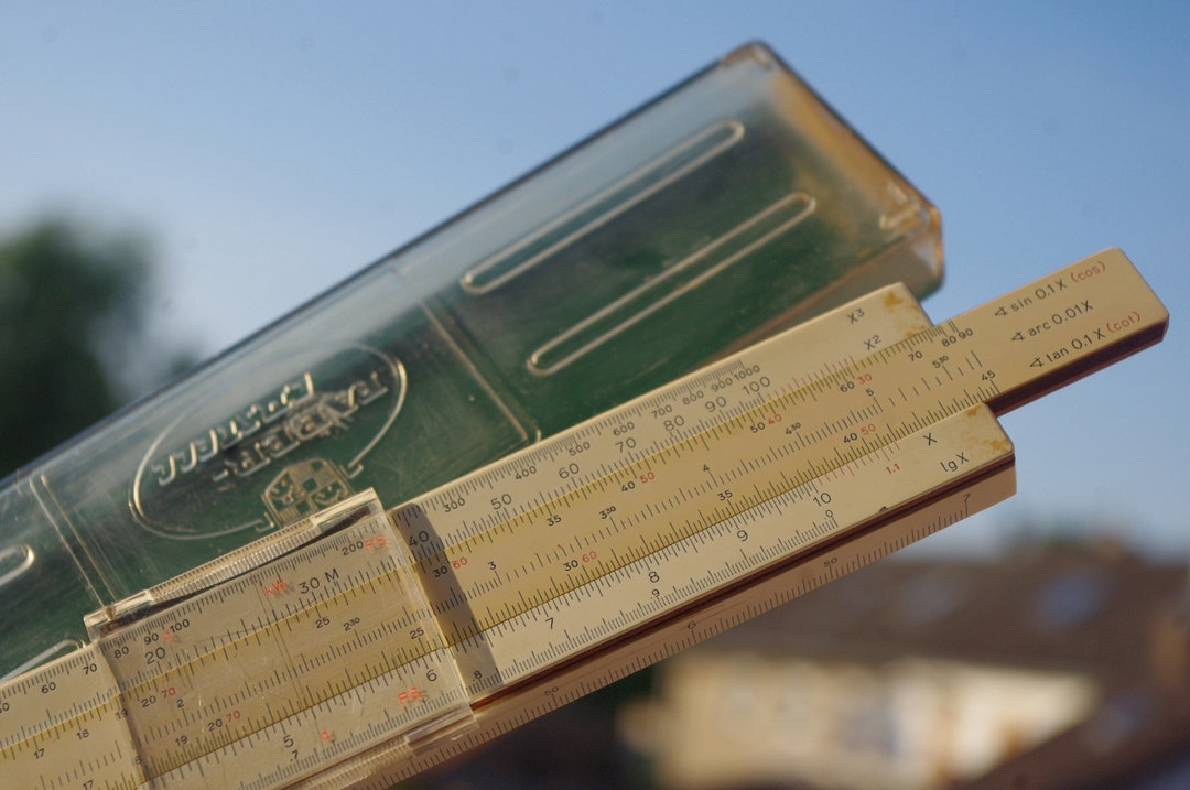 Vintage Large Slide Rule. Slide Rule Counting Ruler Made - Etsy