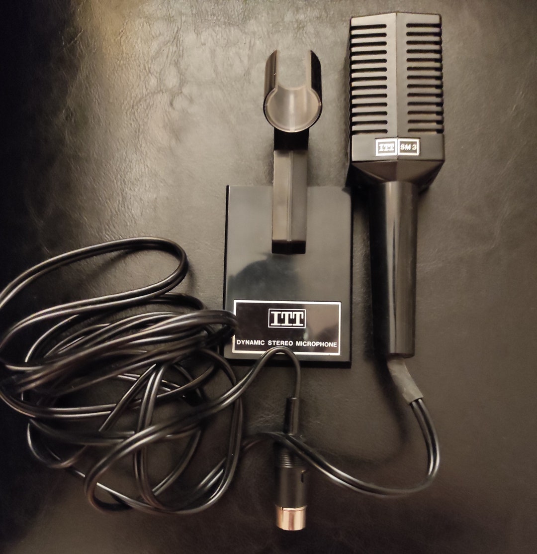 Vintage Japanese Dynamic Stereo Microphone ITT CM 3 -mid Century ...
