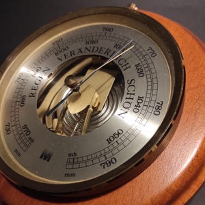 Vintage Barometer - Old German Indoor Wall Weather Station - Etsy
