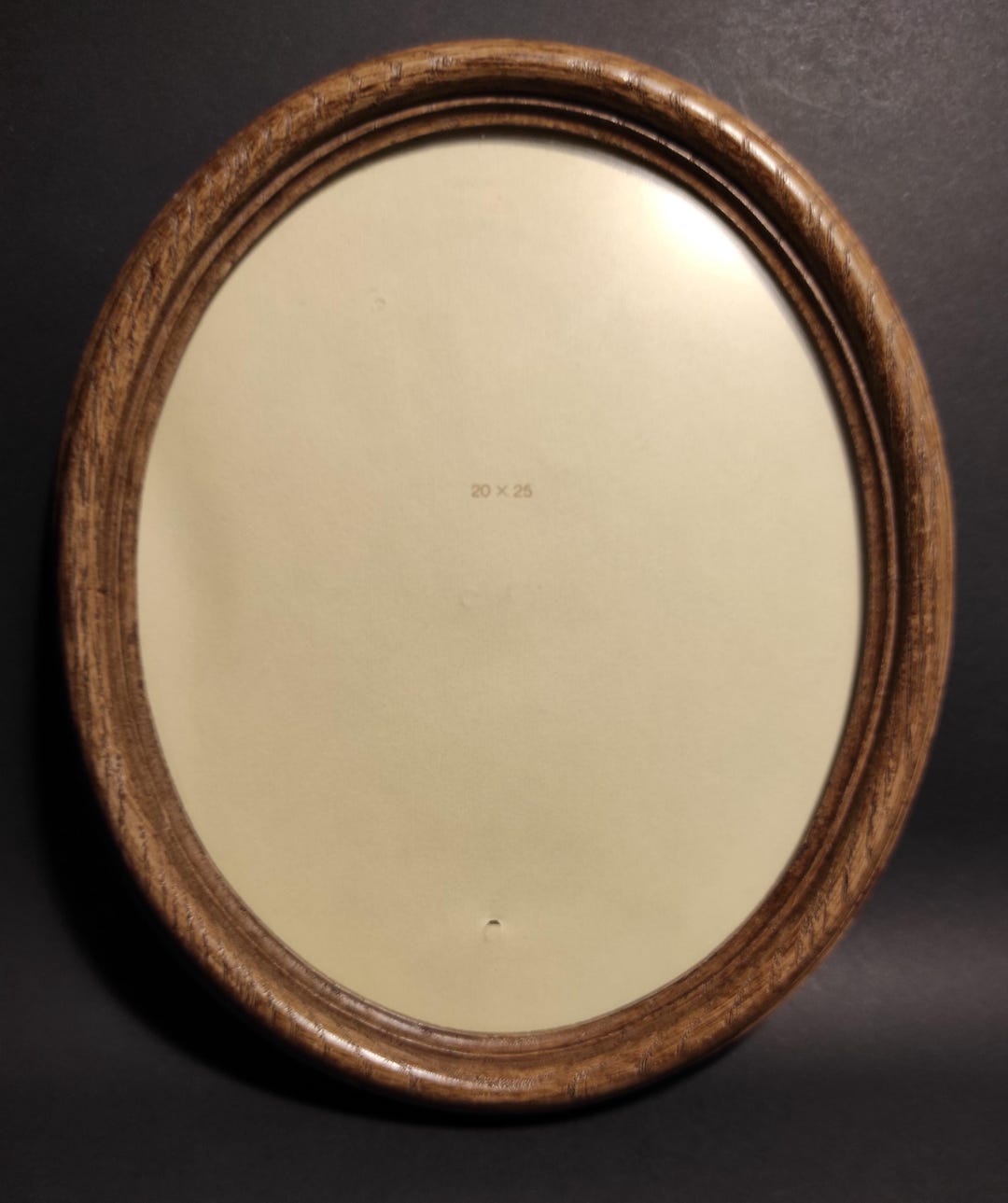 Vintage Oval Wooden Photo Frame With Anti-glare Glass Old Oval Frame 9 ...