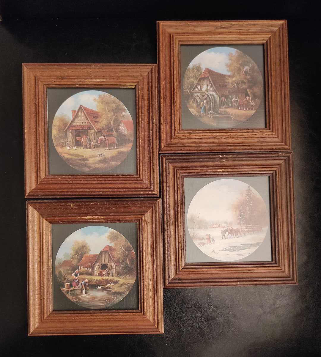 Set of Four Small Vintage Rustic Decorative Frames for - Etsy