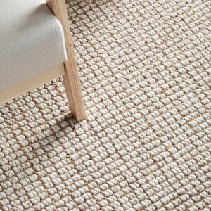 Scandi Handloomed Natural Wool & Jute Rug - Etsy