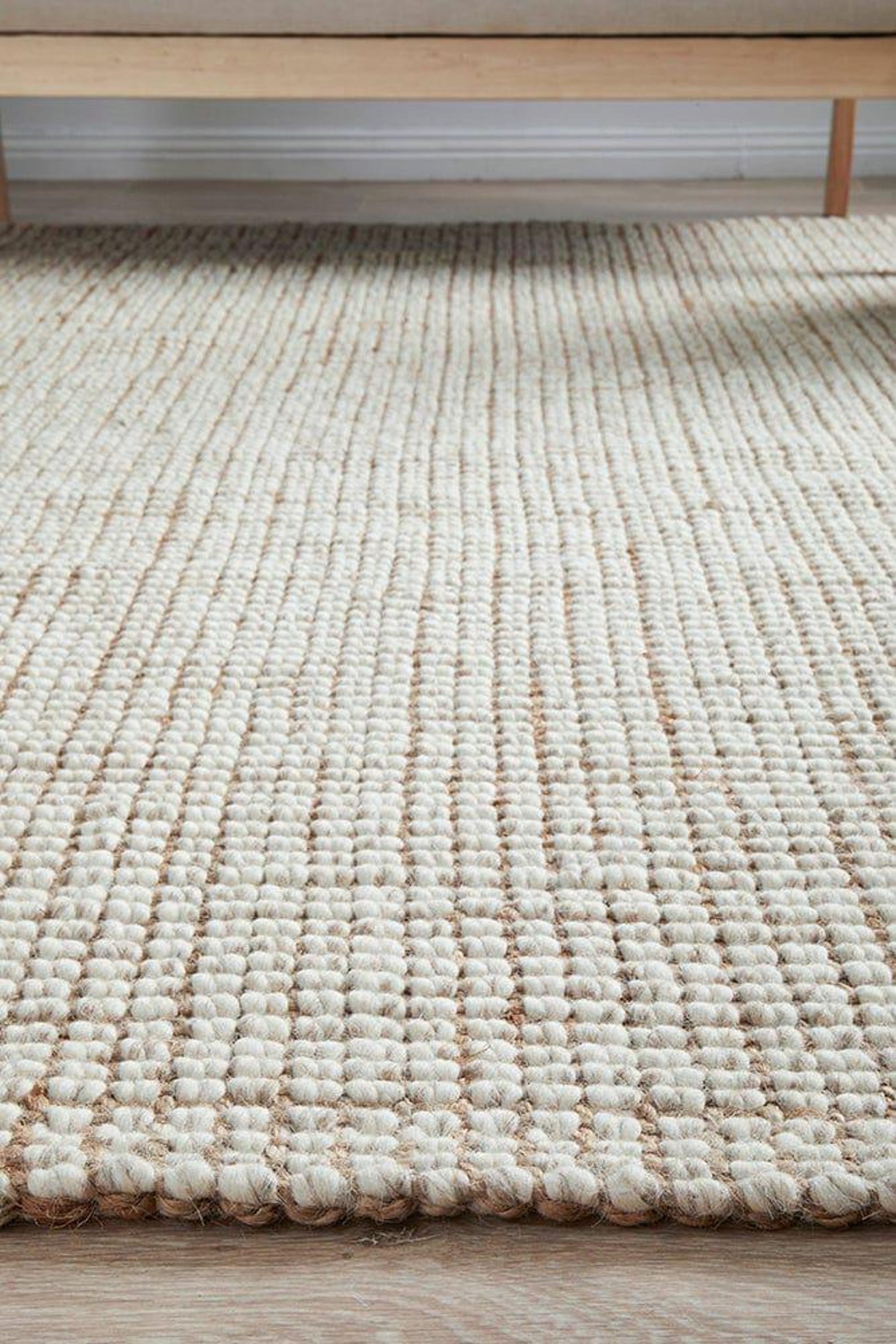 Scandi Handloomed Natural Wool & Jute Rug - Etsy