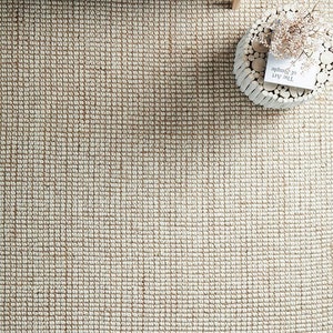 Scandi Handloomed Natural Wool & Jute Rug - Etsy