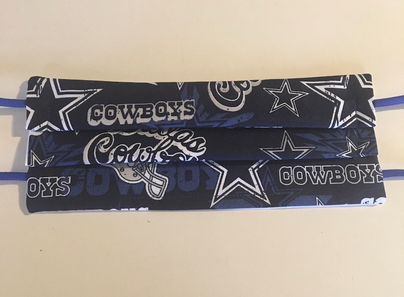 DALLAS COWBOYS Face Mask / 2 Styles Available 3 Layer With - Etsy