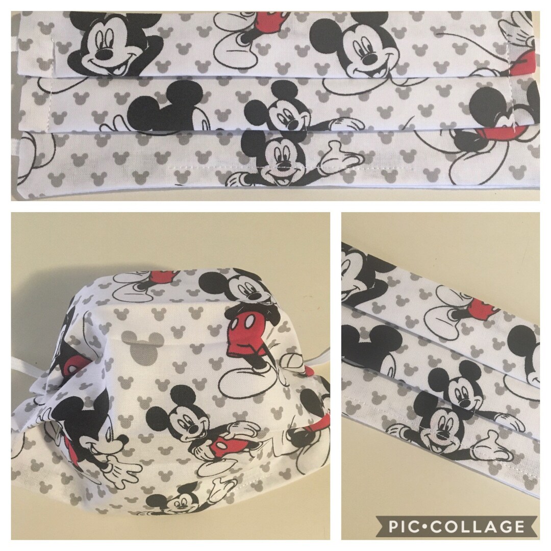 MICKEY MOUSE Face Mask / 2 Styles Available 3 Layers With - Etsy