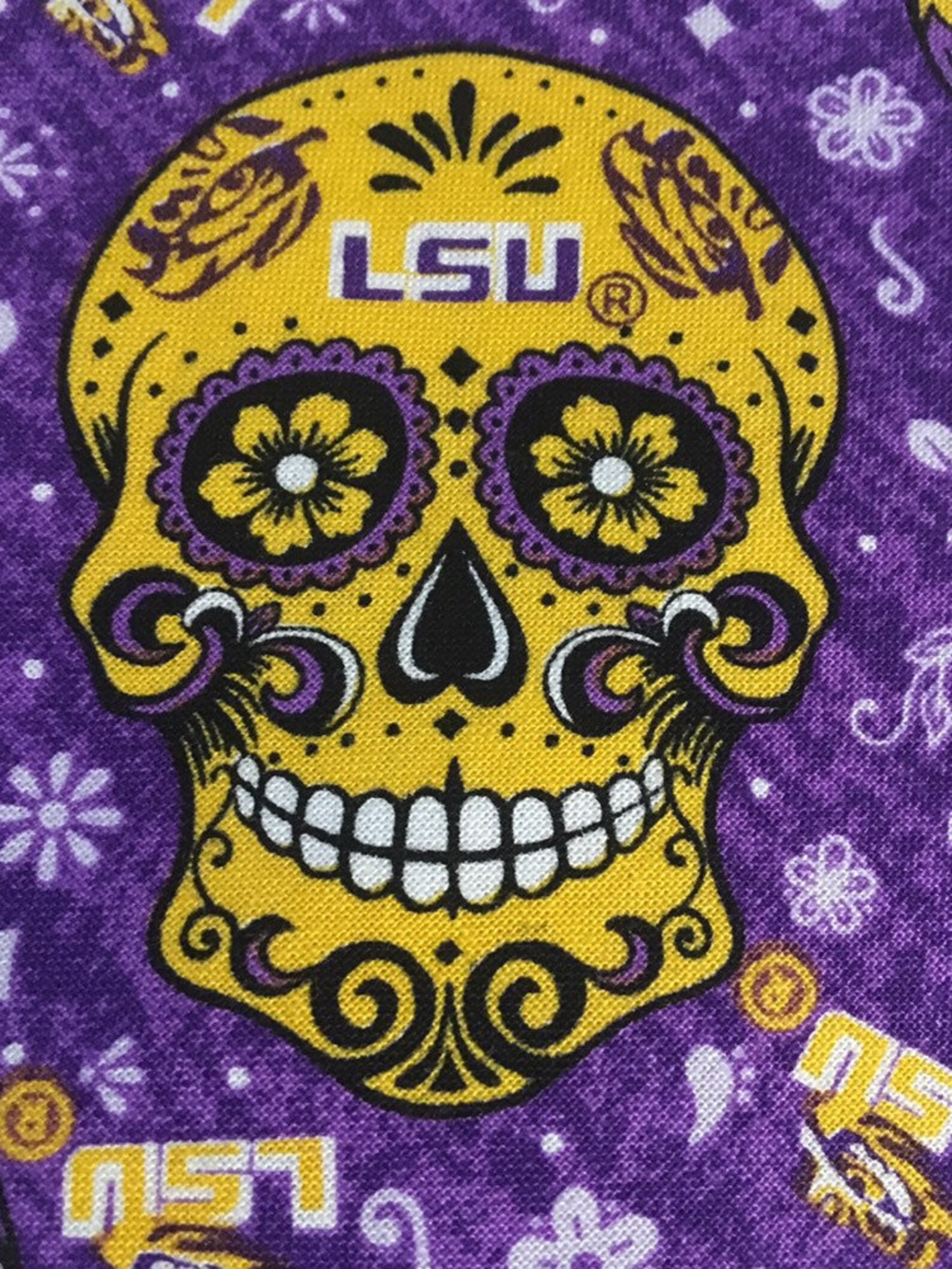 LSU SUGAR SKULLS Mask / Washable Reusable / 2 Styles Available - Etsy
