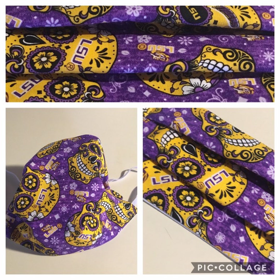 LSU SUGAR SKULLS Mask / Washable Reusable / 2 Styles Available - Etsy