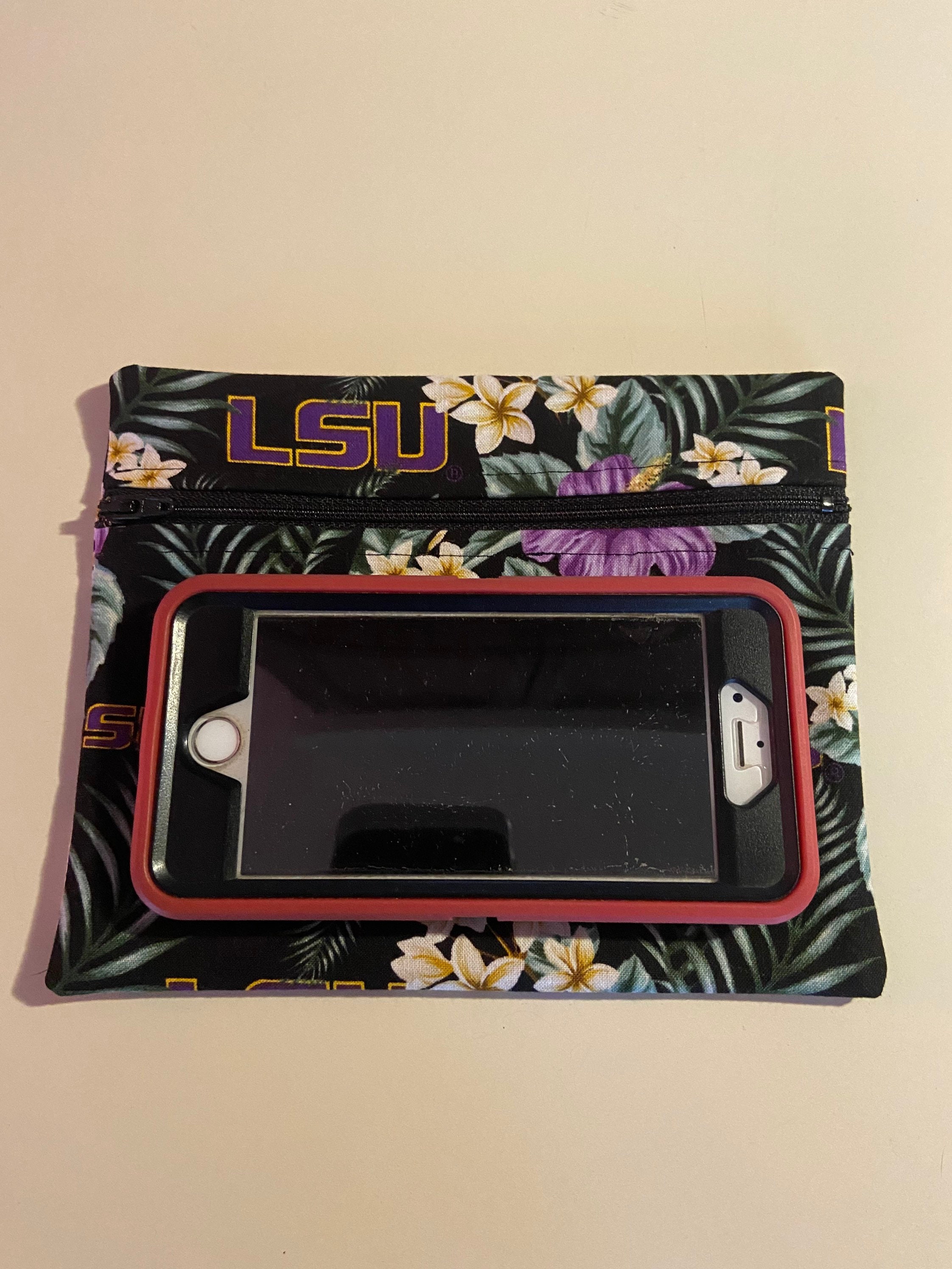 LSU TIGERS Purse Pouch / Zippered Fully Lined & Machine - Etsy UK