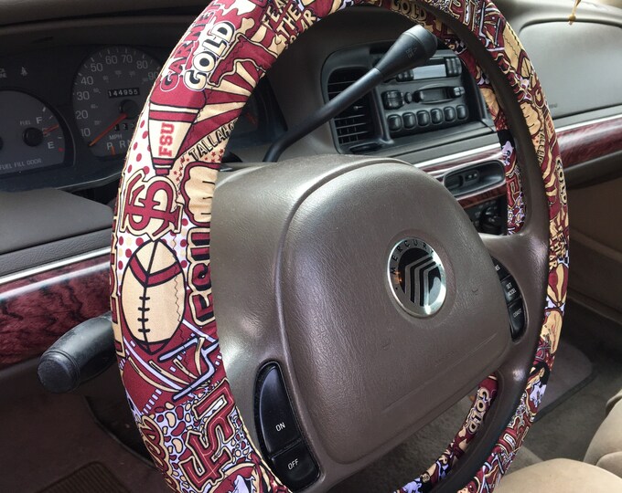 FSU fear the Spear Steering Wheel Cover / FSU Seminoles Football Auto ...