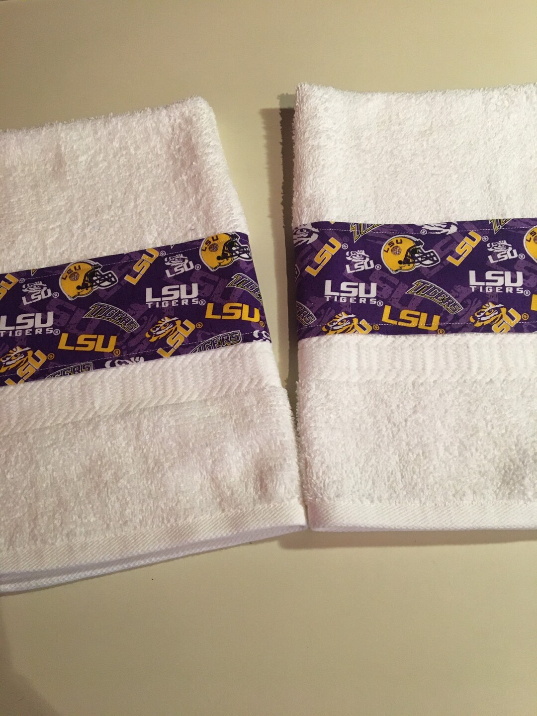 LSU 2 PIECE Set / LSU Tigers Hand Towel Gift Set - Etsy