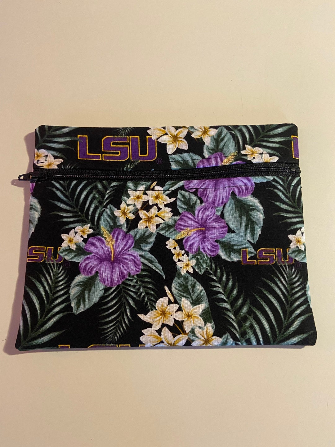 LSU TIGERS Purse Pouch / Zippered Fully Lined & Machine - Etsy UK