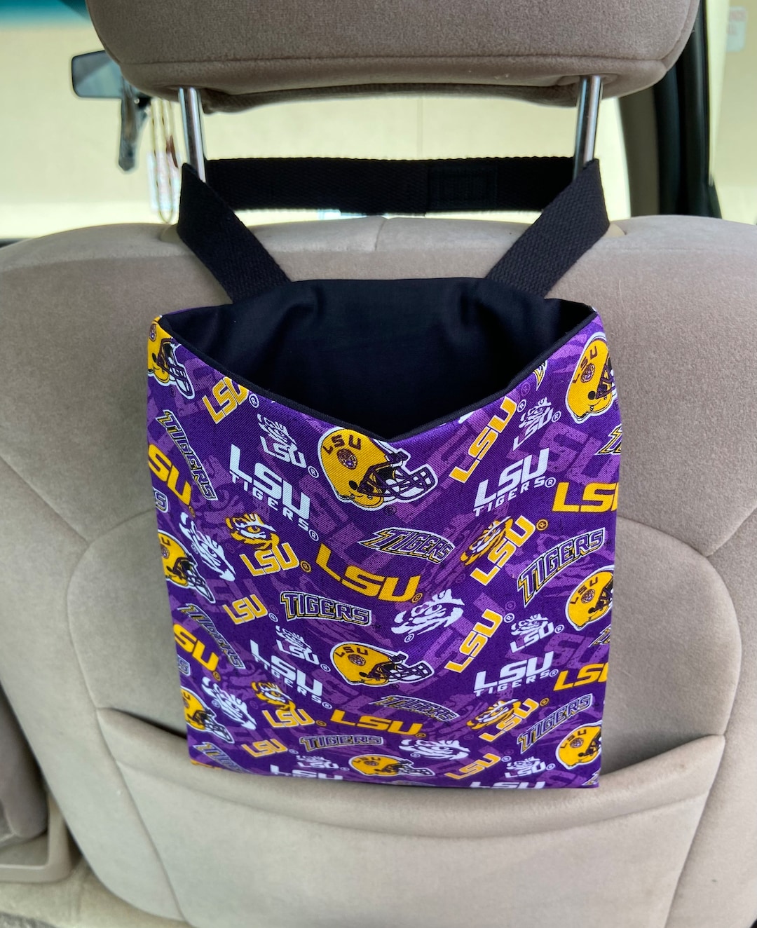 LSU TIGERS Car Trash Bag or Organizer / Machine Washable / LSU Football ...