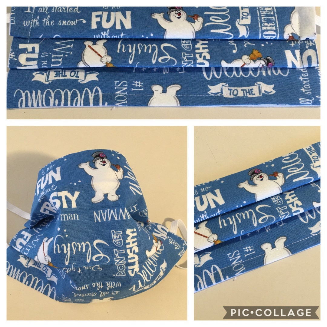 FROSTY FUN Face Mask / 2 Styles Available 3 Layers With Filter Pocket ...