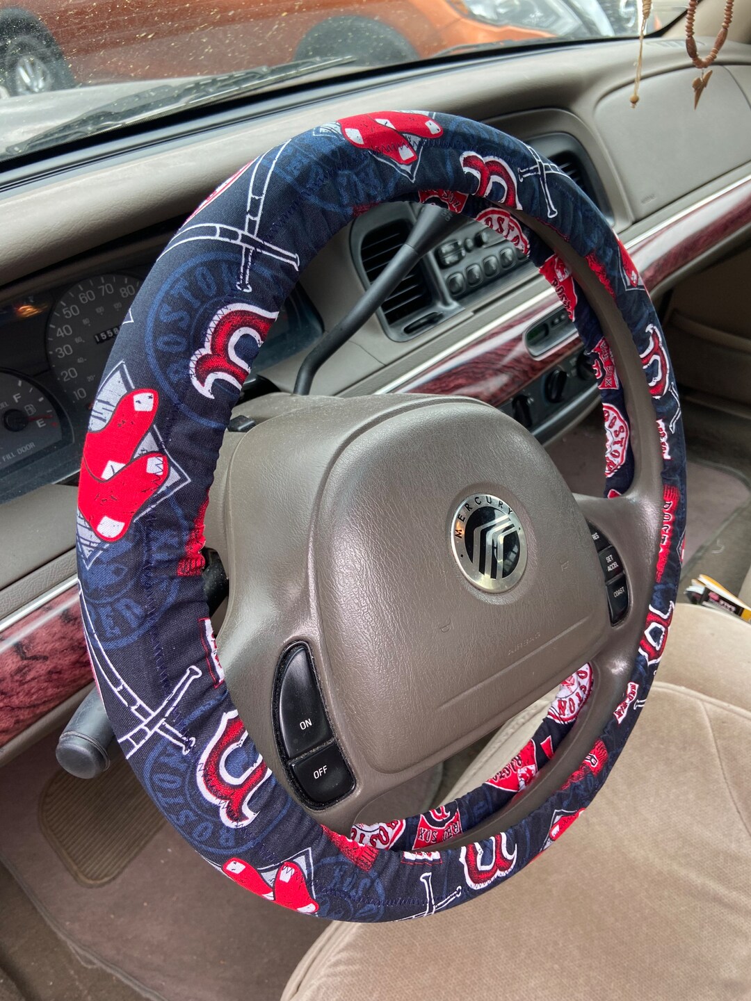 BOSTON RED SOX Steering Wheel Cover / Red Sox Nation Baseball Auto ...