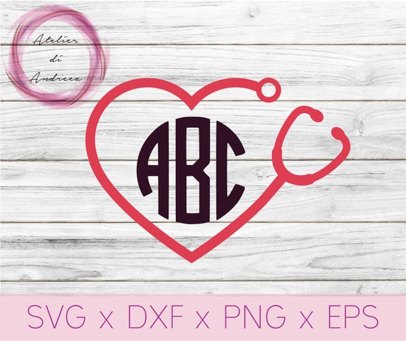 Stethoscope Alphabet Svg Dxf Png Nurse Letters Nurse Life | Etsy