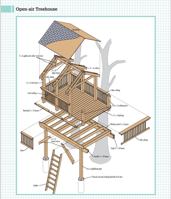 Simple Treehouse Blueprints