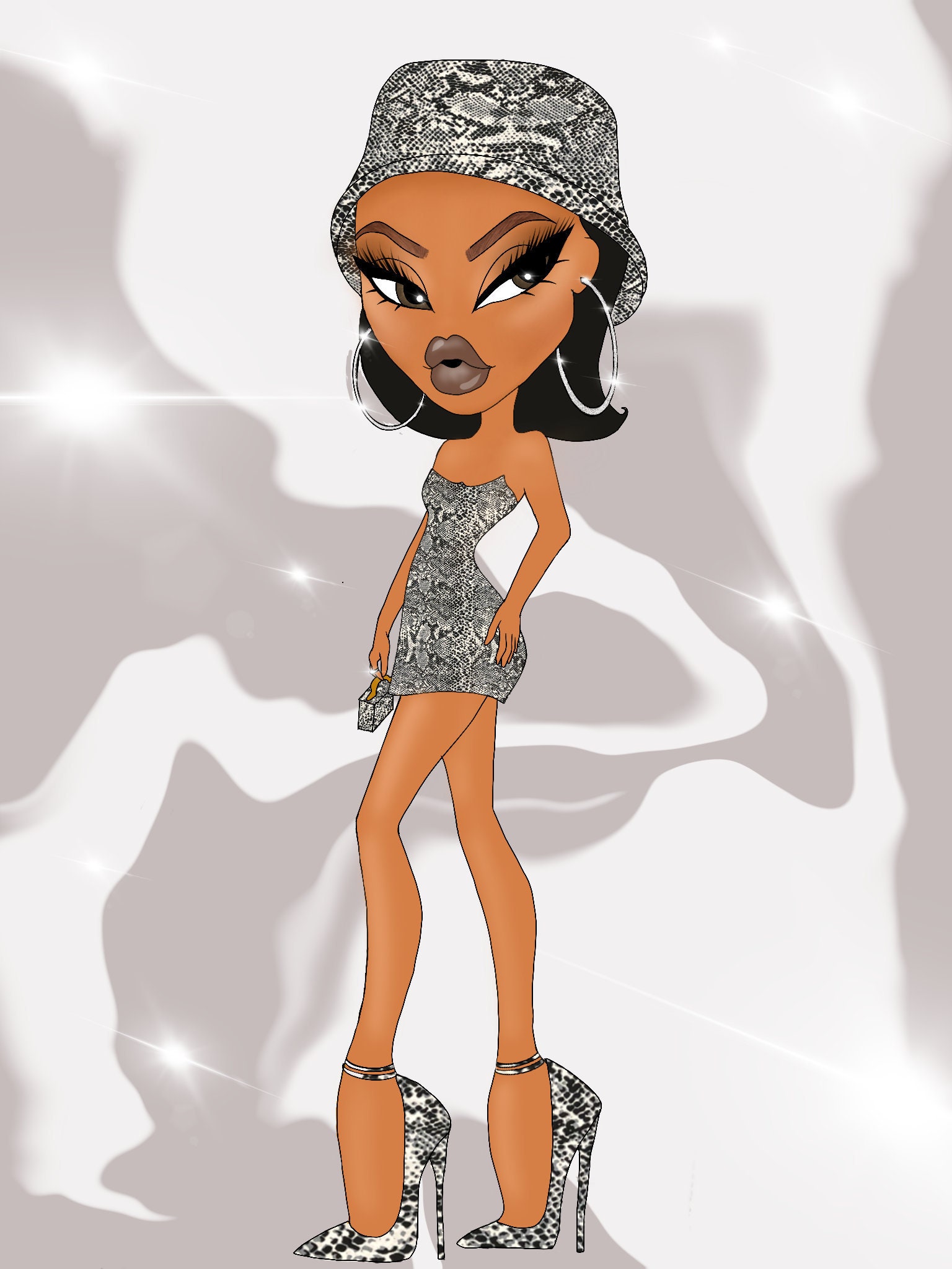 Custom Bratz Digital Art Portrait - Etsy