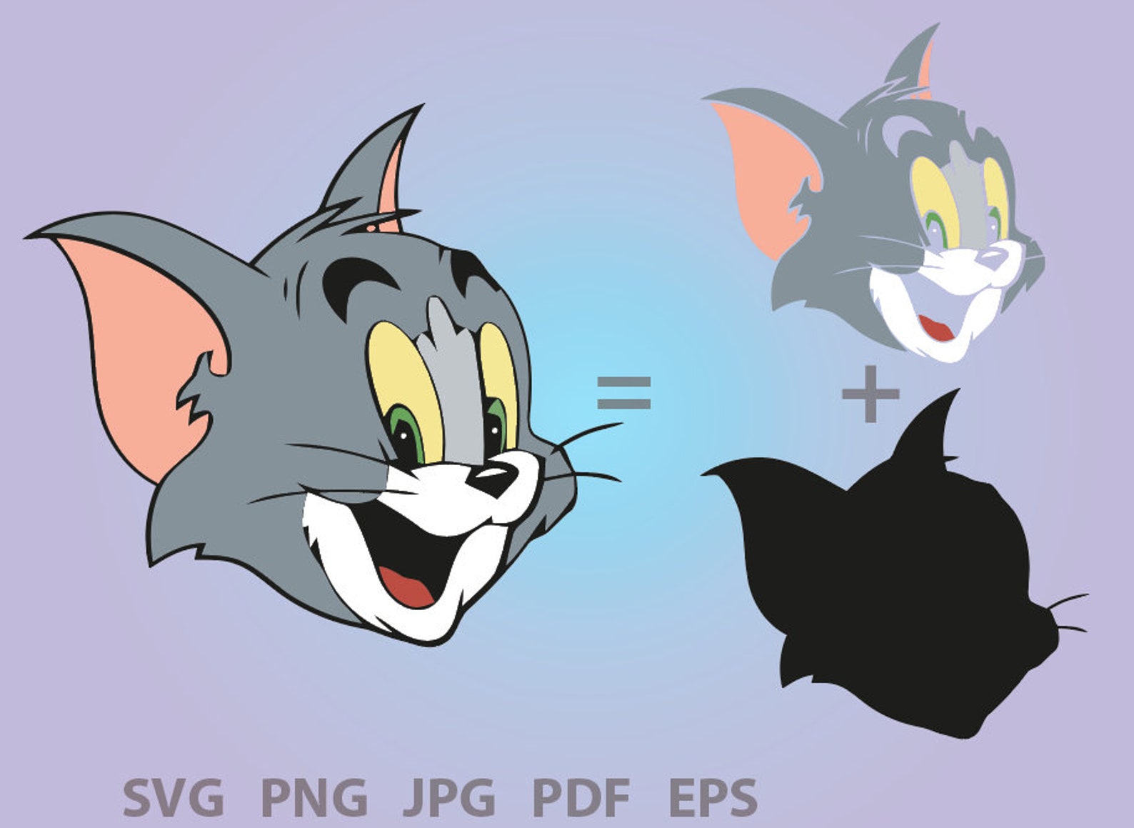 Tom and Jerry svg files for cricut Layered Tom and Jerry svg | Etsy