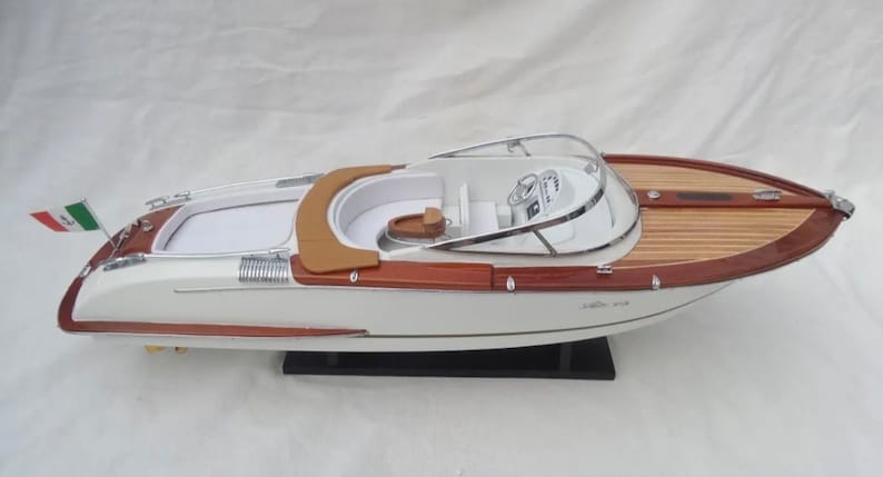 Handmade Wooden Riva Aquarama 26" Wood Model Speed Boat High Quality ...