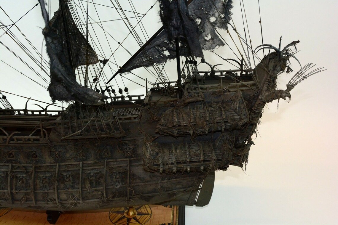 Handmade Wooden Flying Dutchman Model Ship Fully Assembled 36 Inches ...