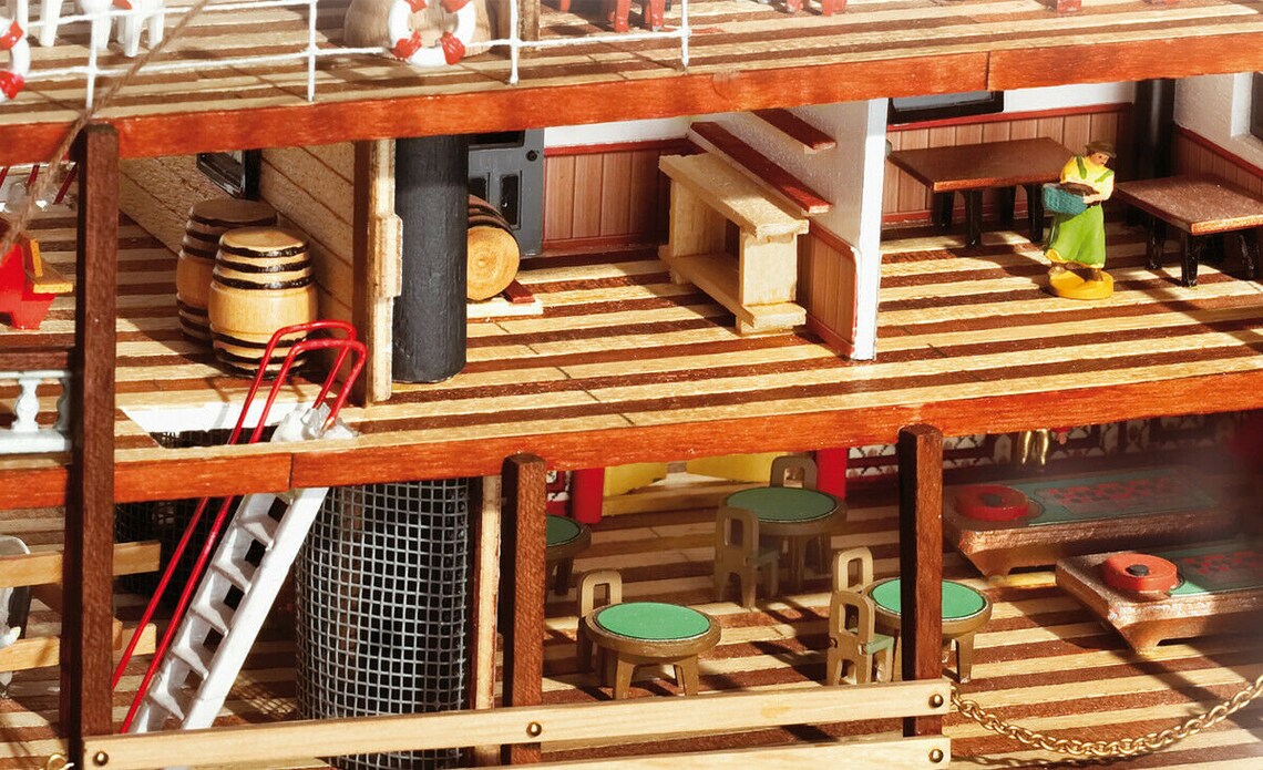 Handmade Wooden Occre Mississippi Paddle Steamer 180 Scale Wooden Model ...