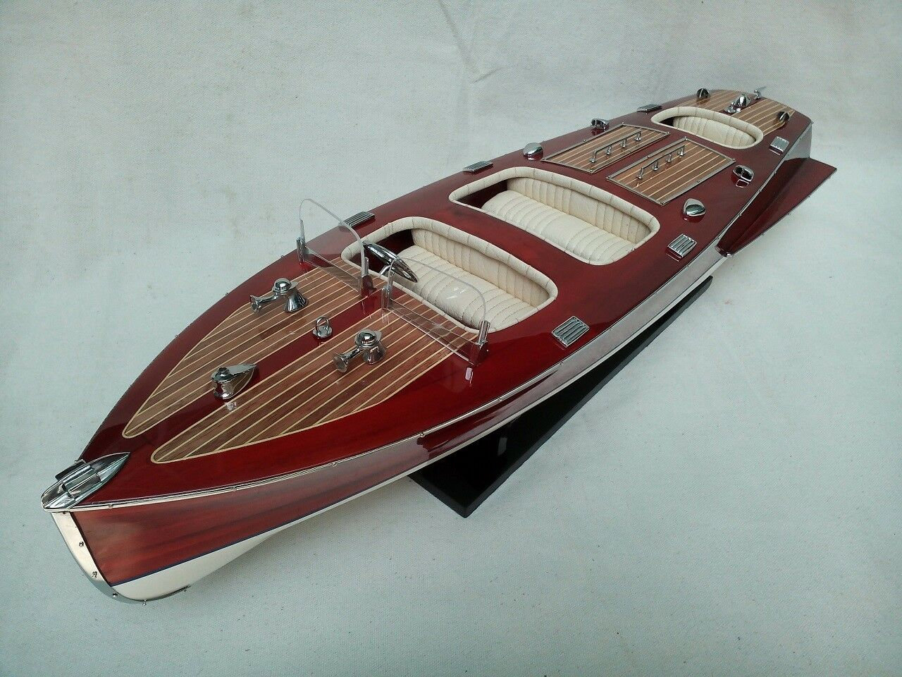 High Quality Handmade Wooden Triple Cockpit 26 Wooden Speed Boat Wood ...