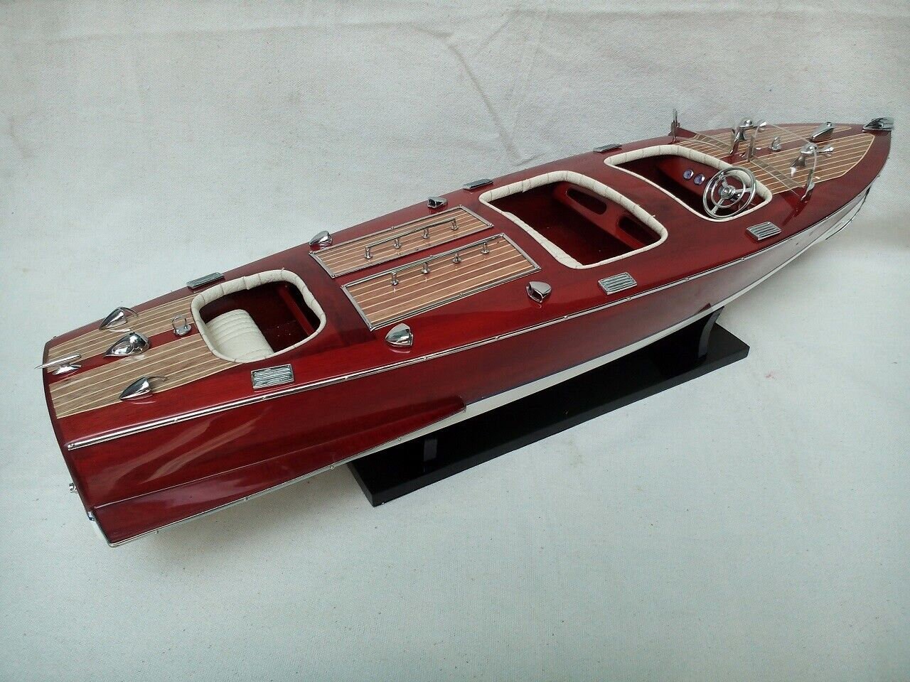 High Quality Handmade Wooden Triple Cockpit 26 Wooden Speed Boat Wood ...