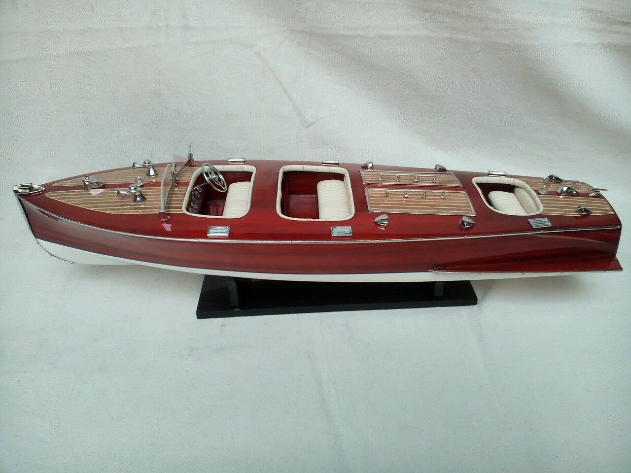 High Quality Handmade Wooden Triple Cockpit 26 Wooden Speed Boat Wood ...