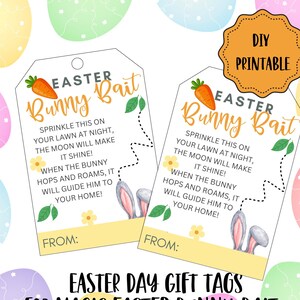 Easter Bunny Bait/ Gift Tag for Easter/ Kids Easter Eve Activity ...