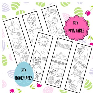 Easter Bookmark Coloring Pages/ Easter Kid's Activity/ Bookmarks for ...