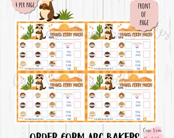 ABC Girl Scout Cookie Order Thank You Printable Little Brownie Cookies ...