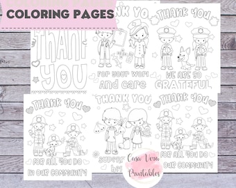 Thank You Police Officers Coloring Page - Etsy