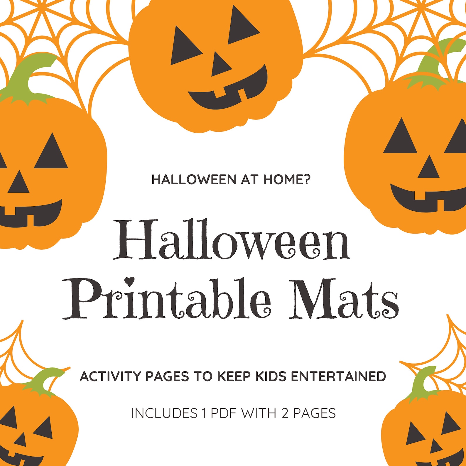 Instant Download Halloween Printable Mats for Kids, Printable Halloween ...