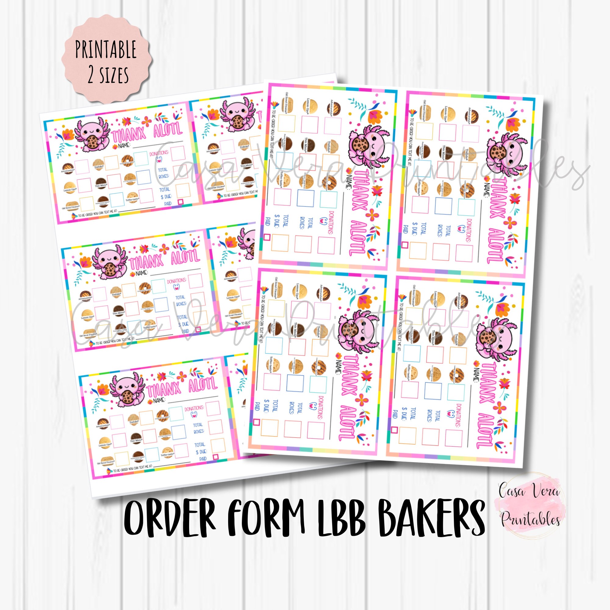 LBB Girl Scout Cookie Order Thank You Printable Little Brownie Cookies ...