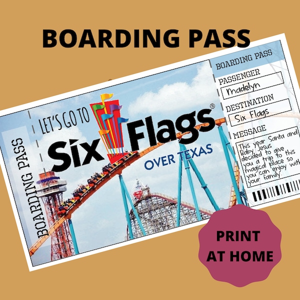 Six Flags Invitation - Etsy