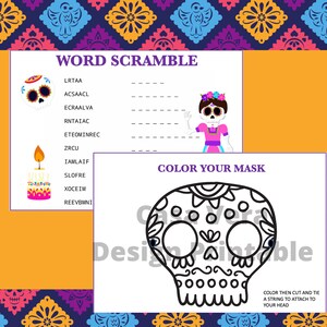 Dia De Los Muertos Printable PDF for Kids, Printable Day of the Dead ...